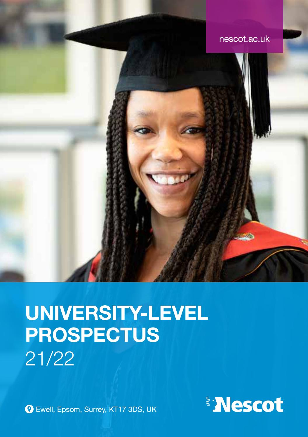 Nescot University Level Prospectus 2021 by Nescot College - Issuu