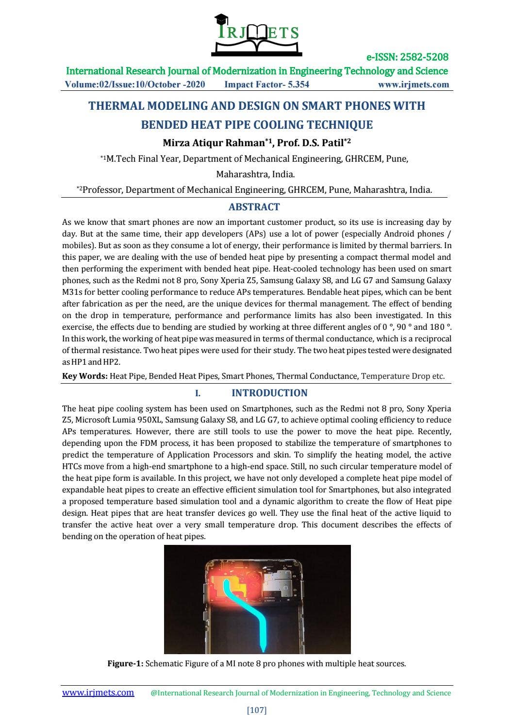 THERMAL MODELING AND DESIGN ON SMART PHONES WITH BENDED HEAT PIPE ...