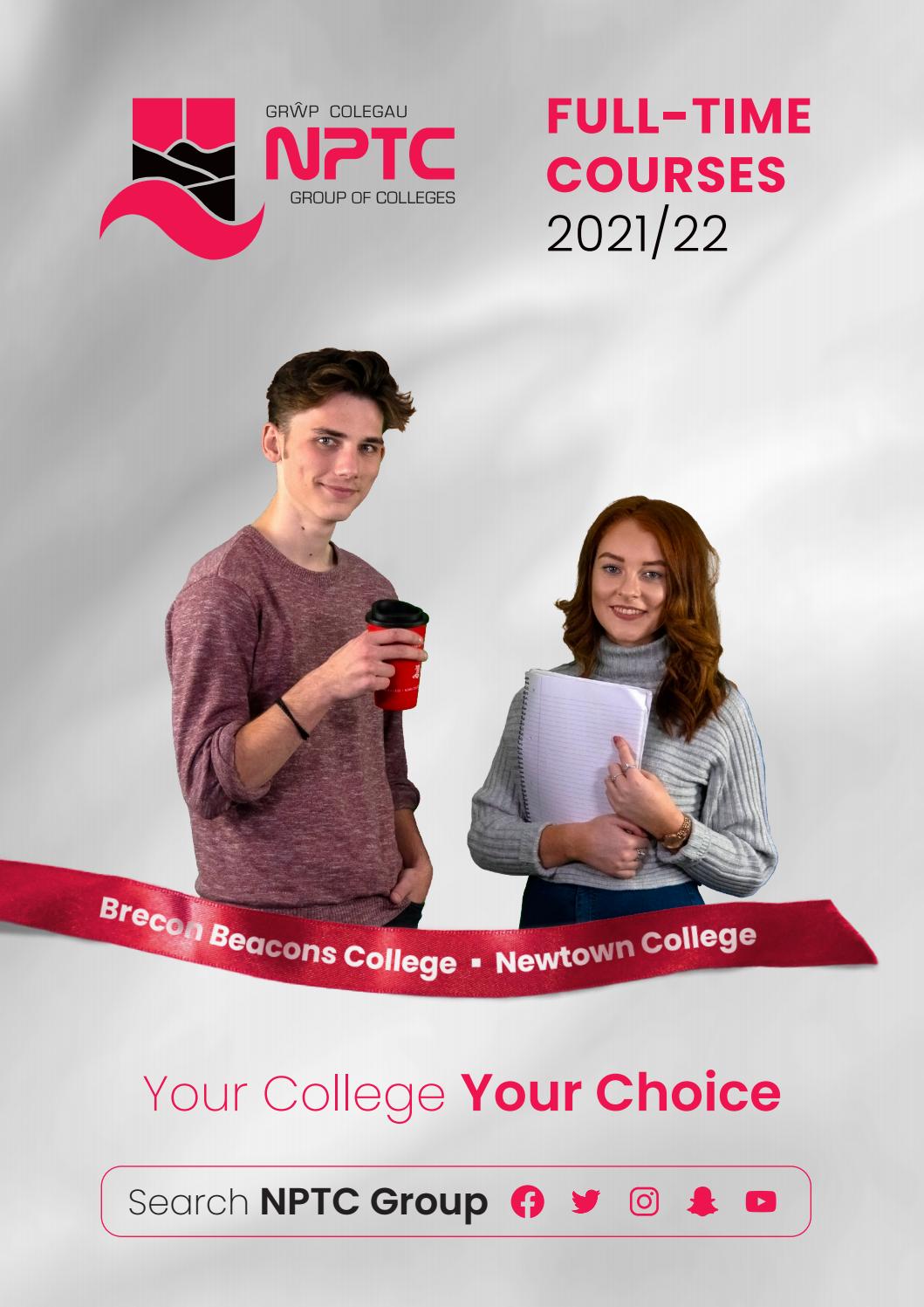 NPTC Group of Colleges Full-time Courses 21/22 - Newtown College and ...