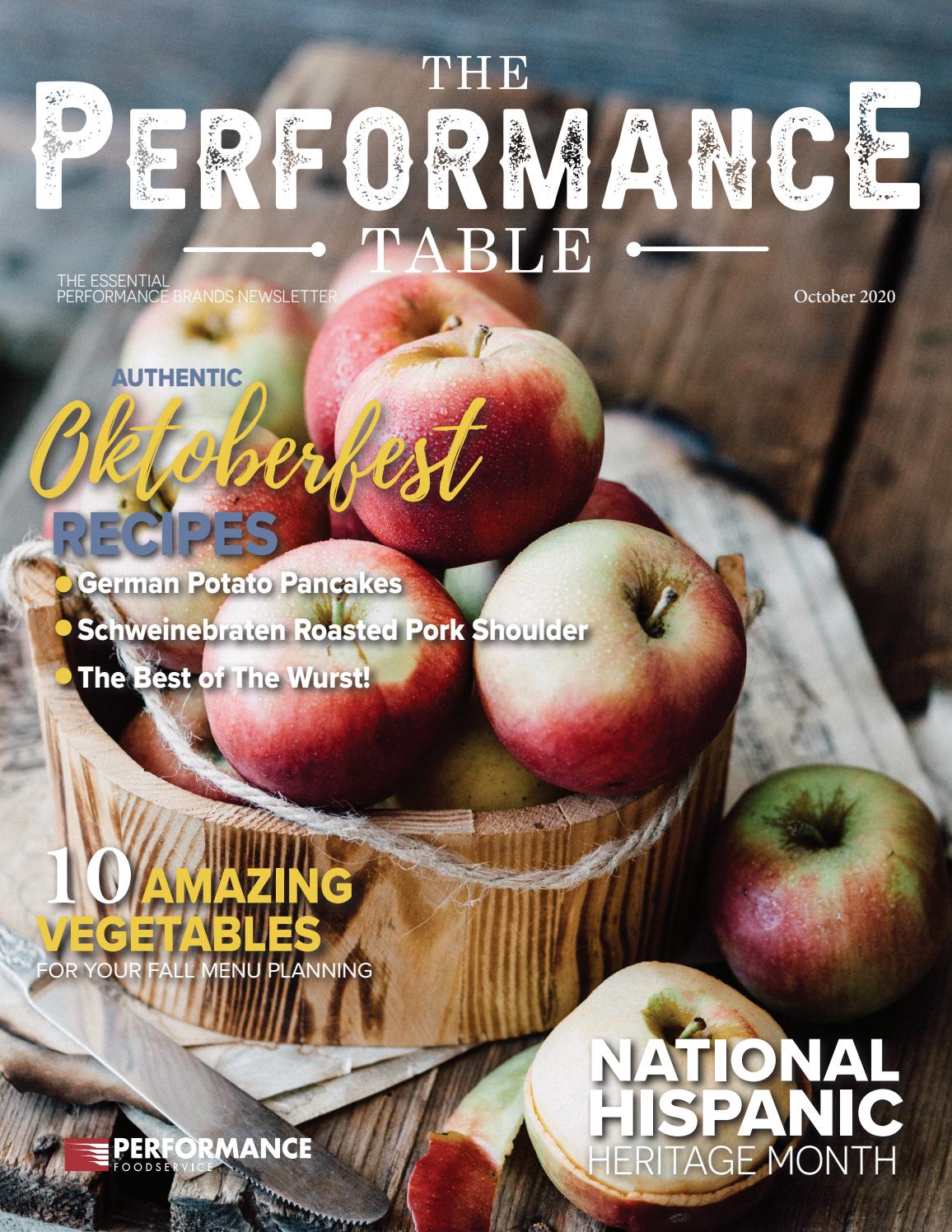 The Performance Table October 2020 by Performance Foodservice - Issuu