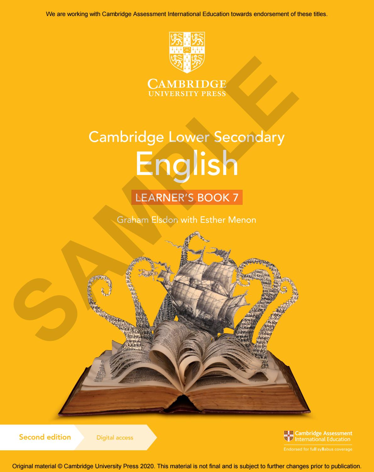 Cambridge Lower Secondary English Learner s Book 7 Sample By Cambridge Cambridge Lower Secondary English Learner s Book 7 Sample By Cambridge