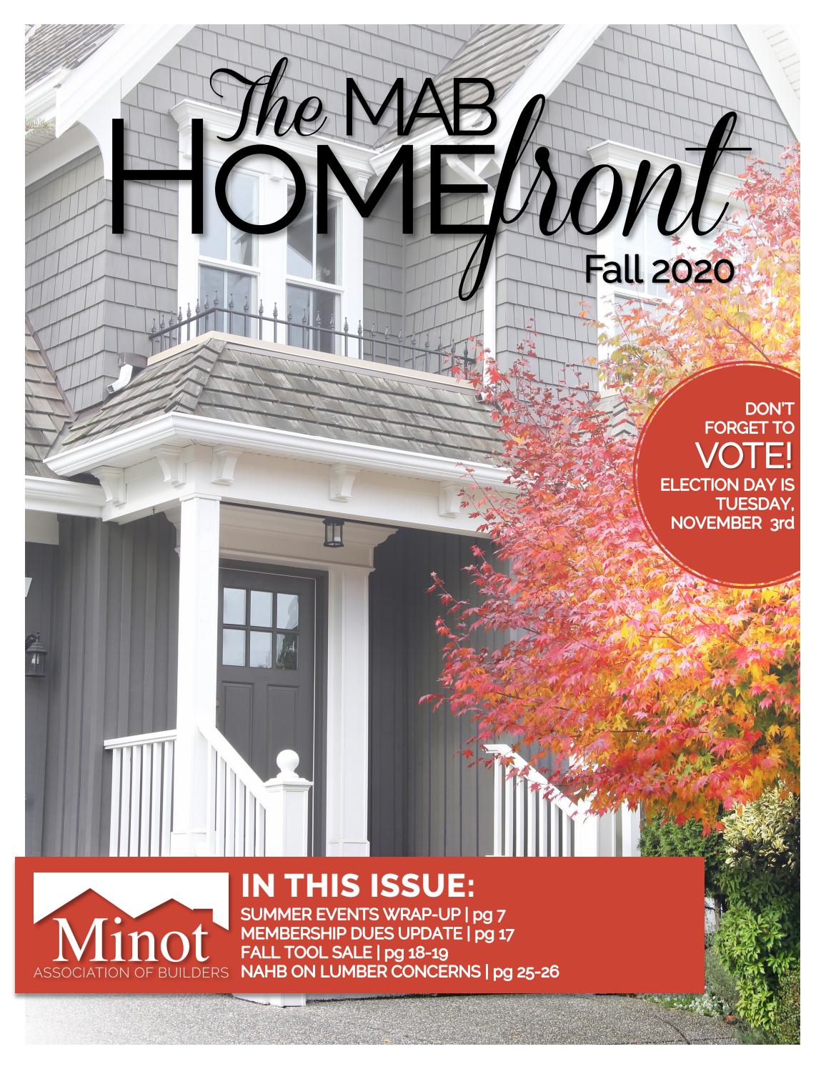 MAB Homefront -- Fall 2020 Magazine by Minot Association of Builders ...