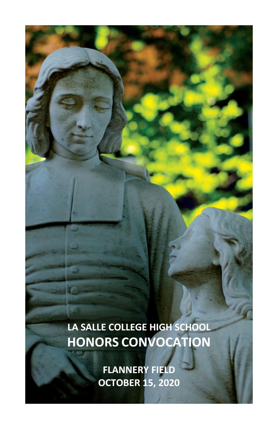 Honors Convocation Program - 2020 by La Salle College High School - Issuu