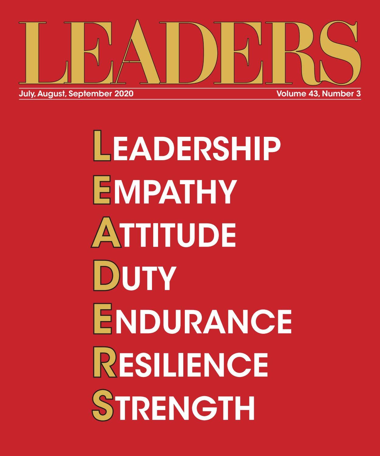 LEADERS Magazine July, August, September 2020 Volume 43, Number 3 by ...