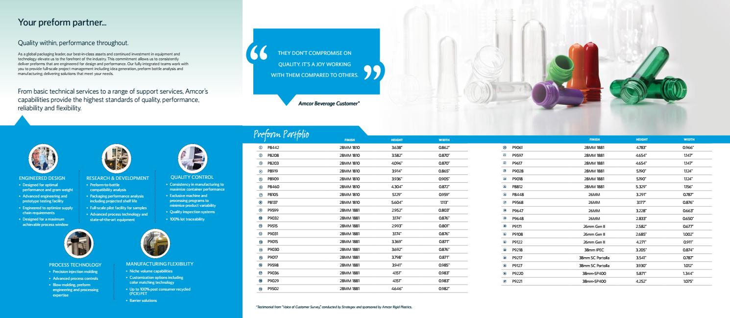 Amcor Preform Brochure by Amcor - Issuu