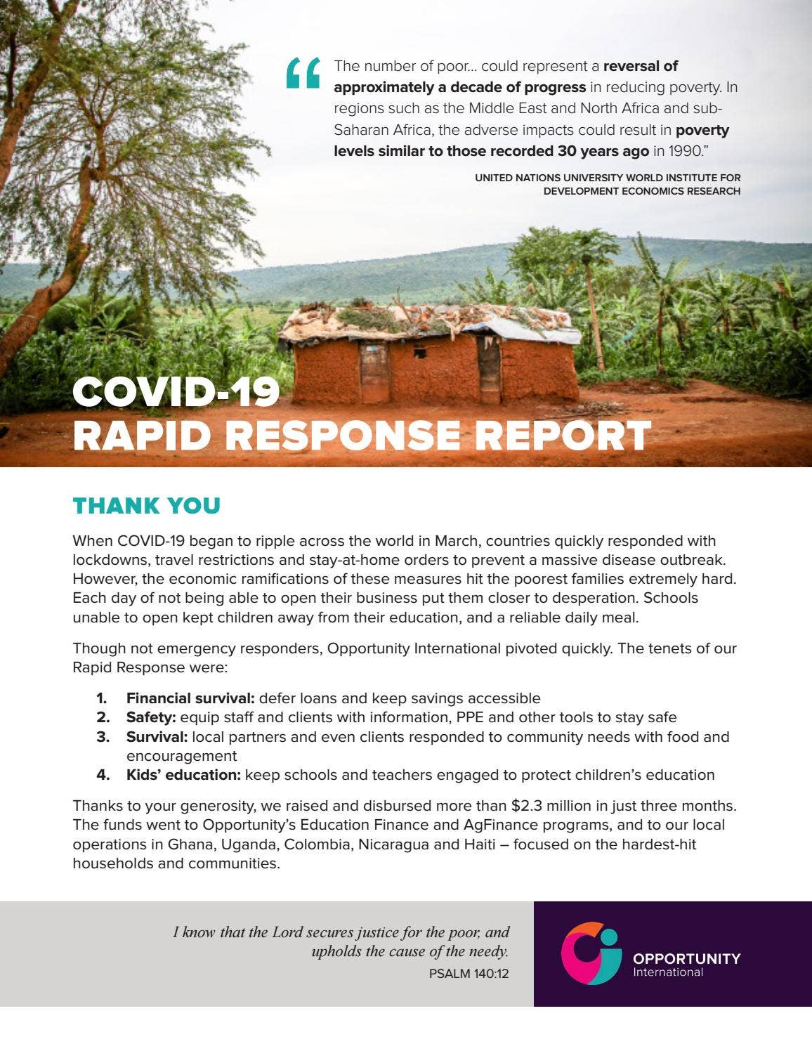 Fall 2020 Global Report: Rapid Response Report by Opportunity ...