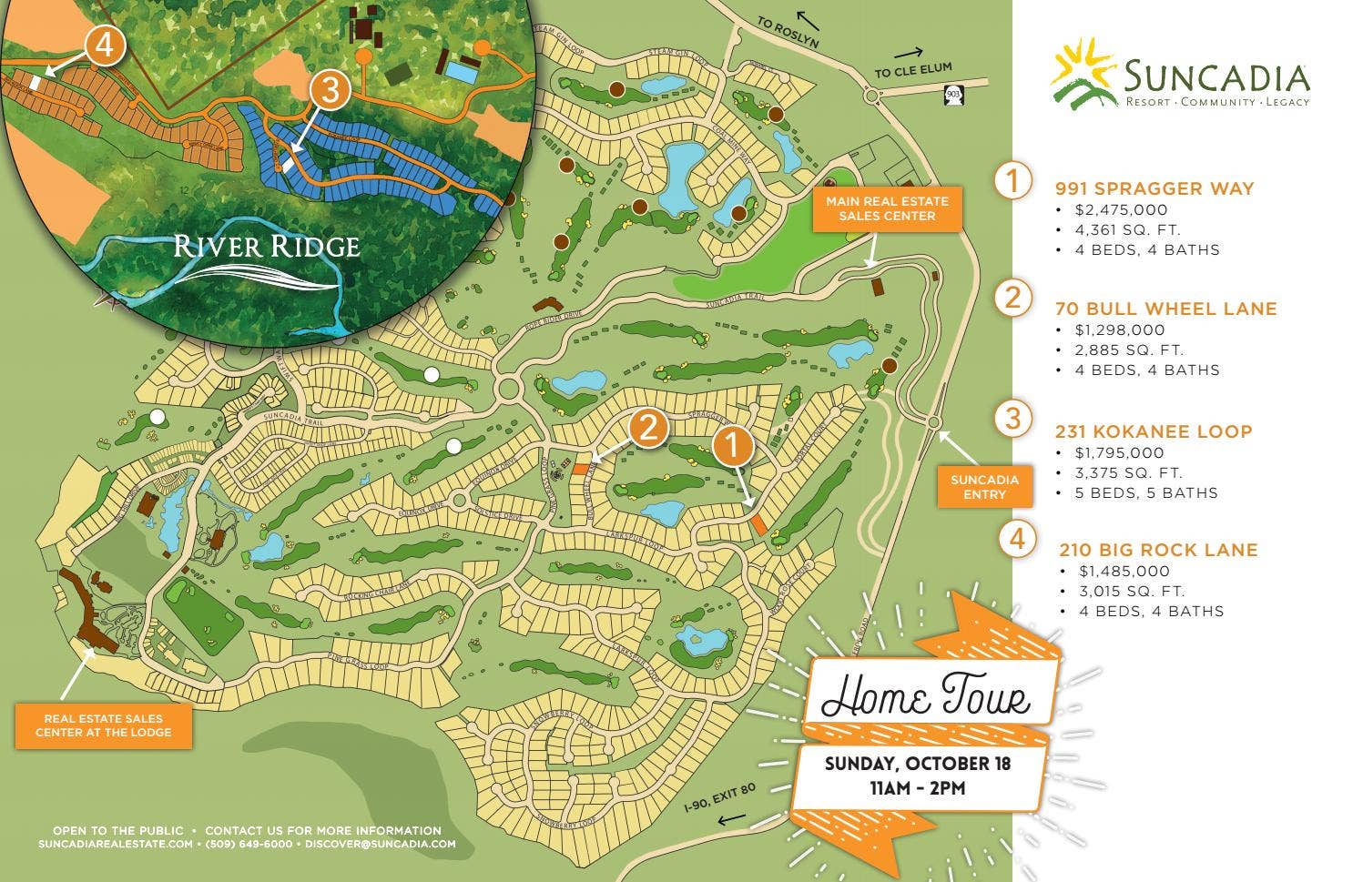 October Home Tour Map by Suncadia Resort - Issuu