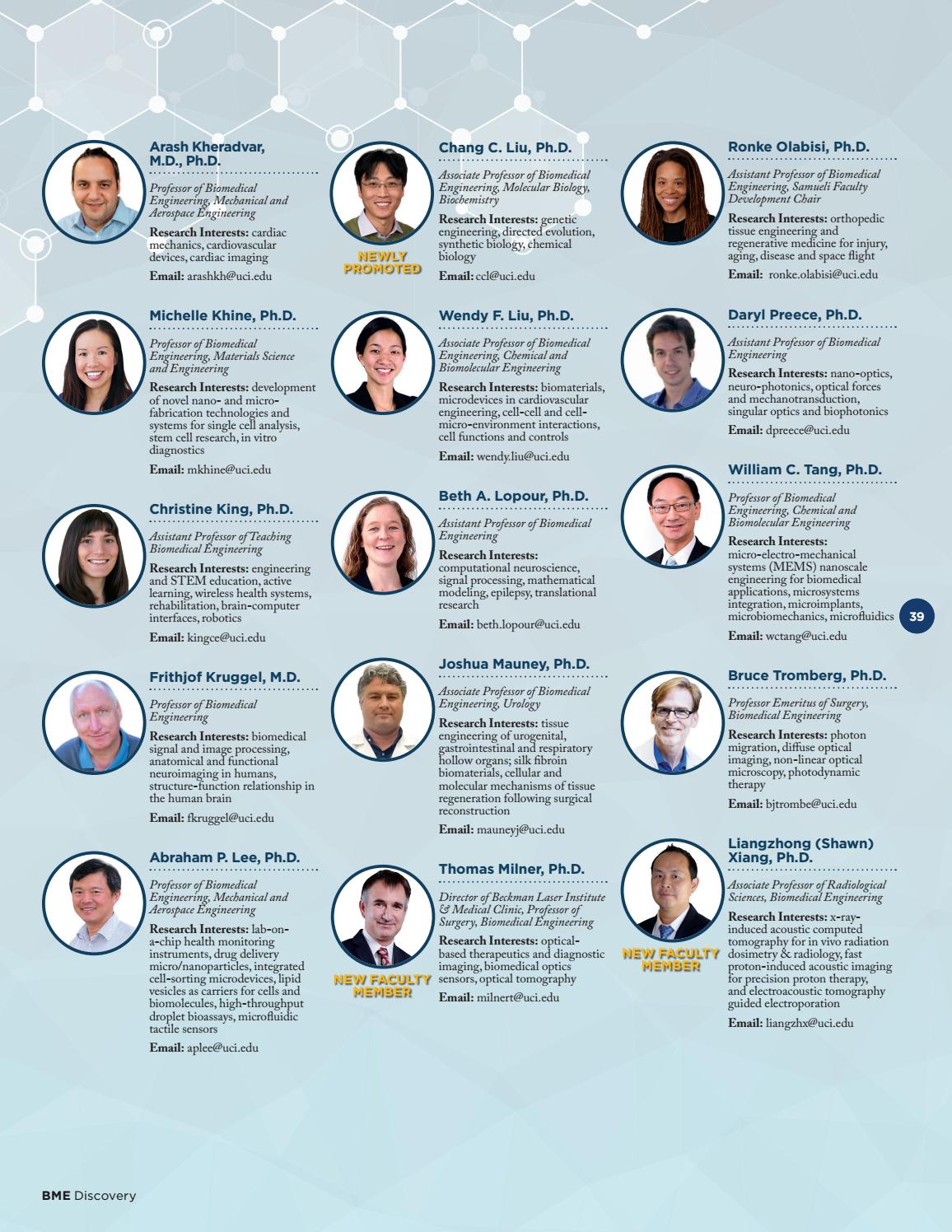 UCI Biomedical Engineering Discovery Magazine Fall 2020 by UC Irvine ...