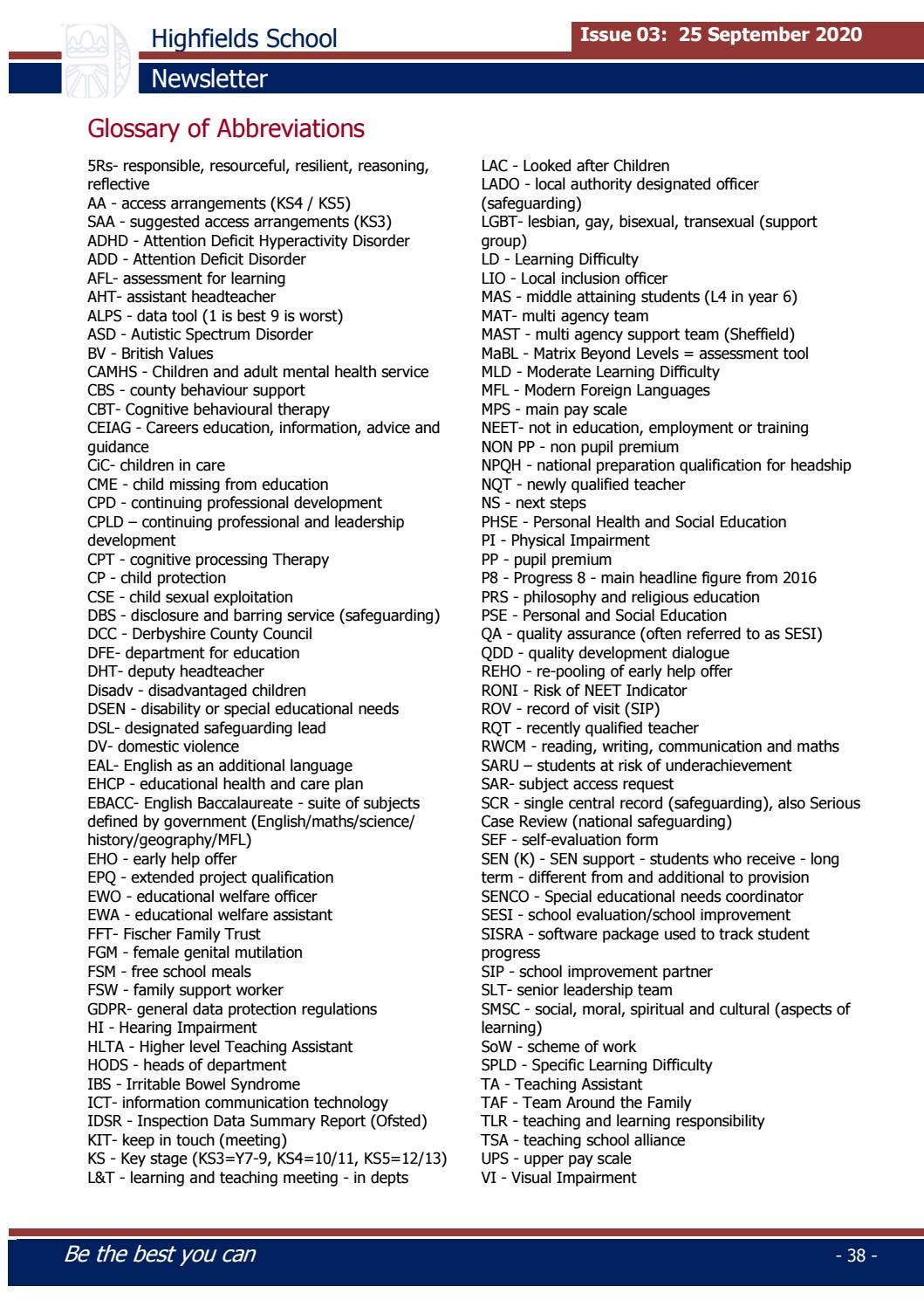 Highfields School Newsletter Issue 6 by Highfields School - Issuu