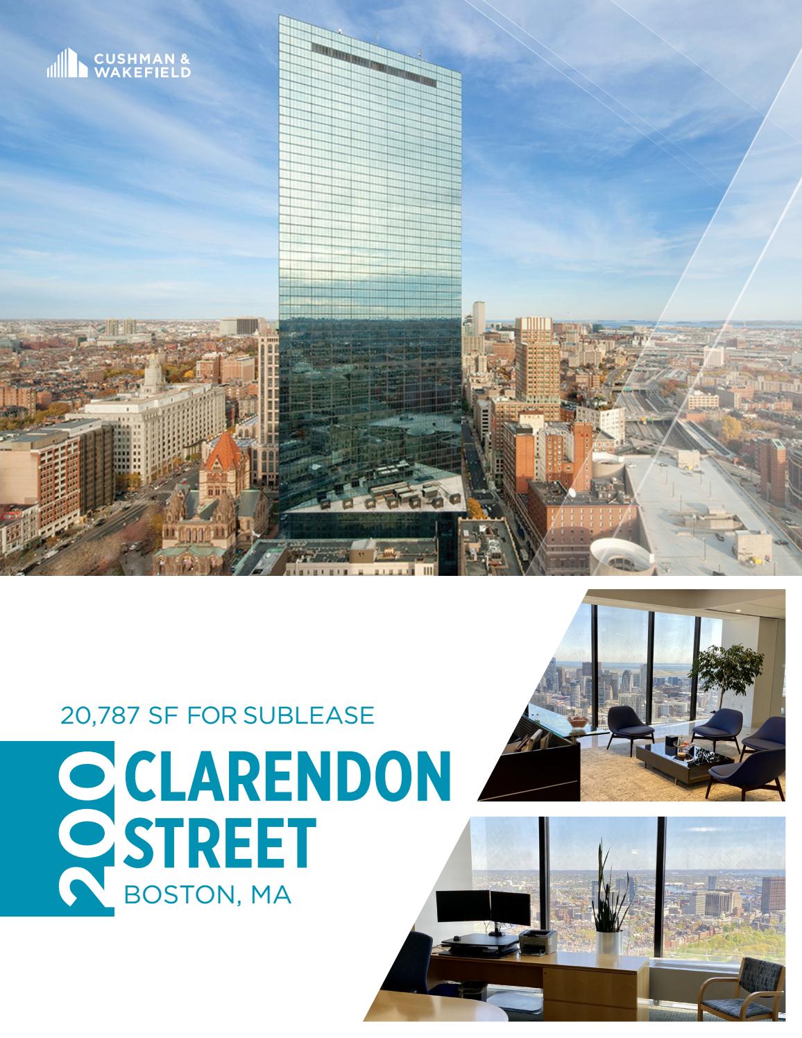 200 Clarendon, Boston - Sublease Flyer by Cushman & Wakefield - Issuu