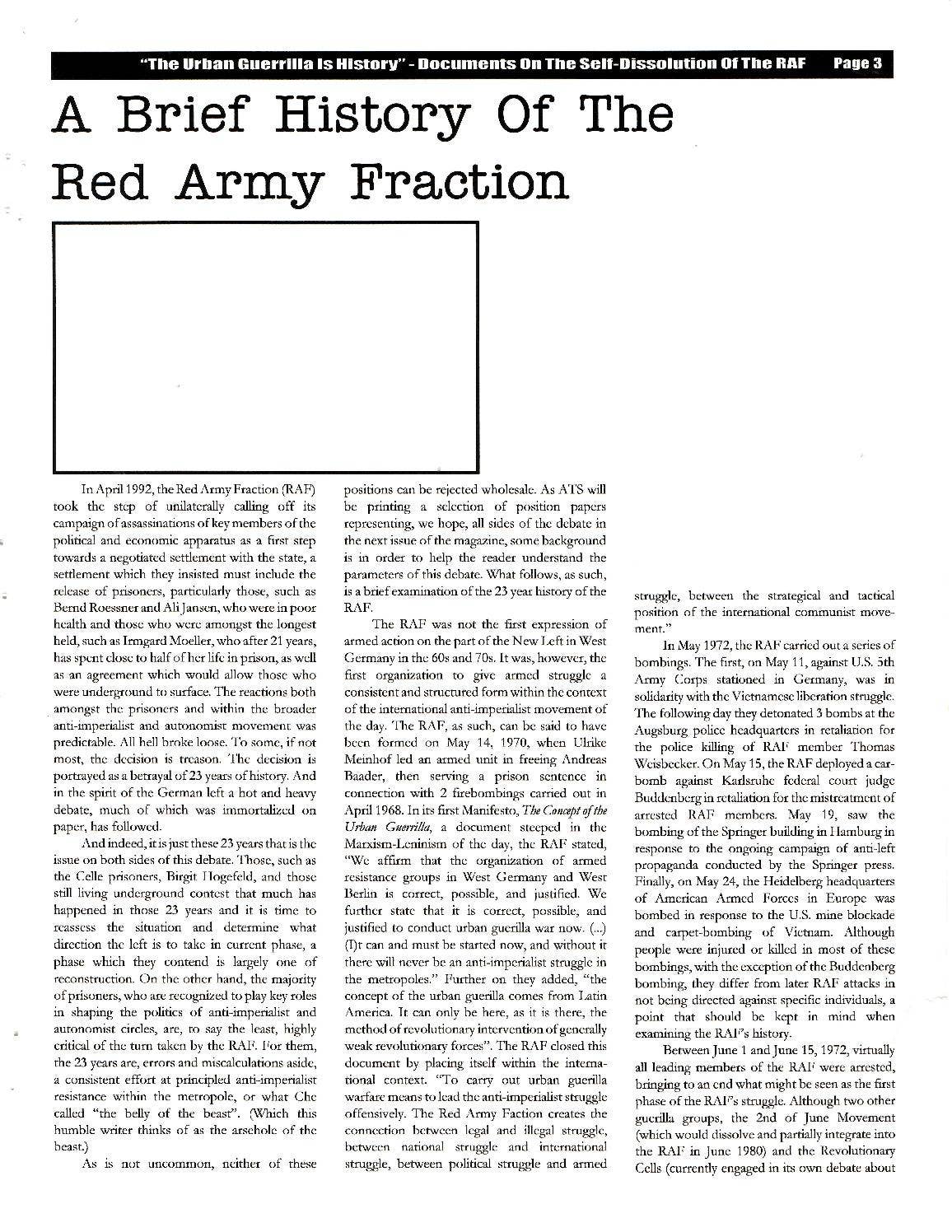 A Brief History Of The Red Army Fraction by Arm The Spirit - Issuu