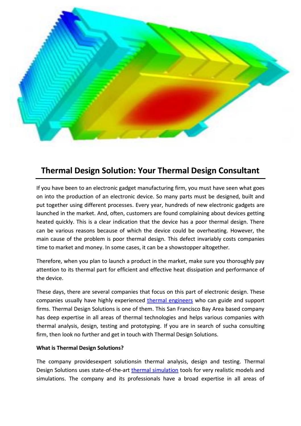 Thermal Design Solution- Your Thermal Design Consultant by Thermal ...