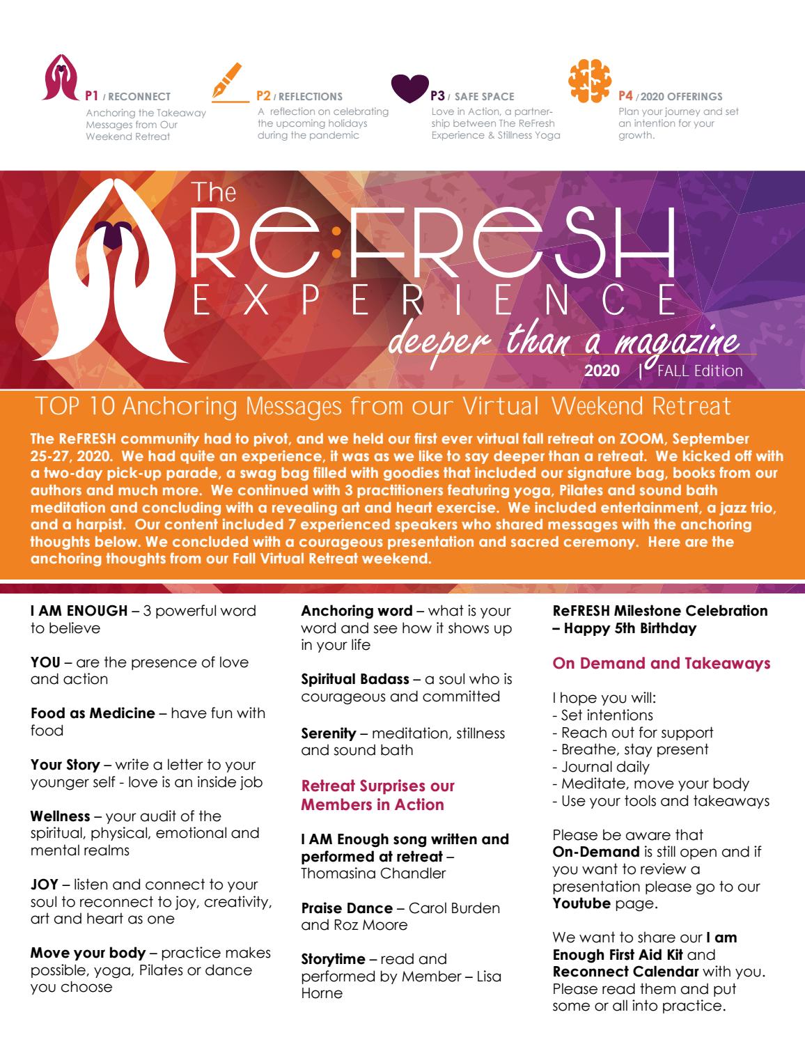 2020 Fall ReFresh: More than a magazine by therefreshexperience - Issuu