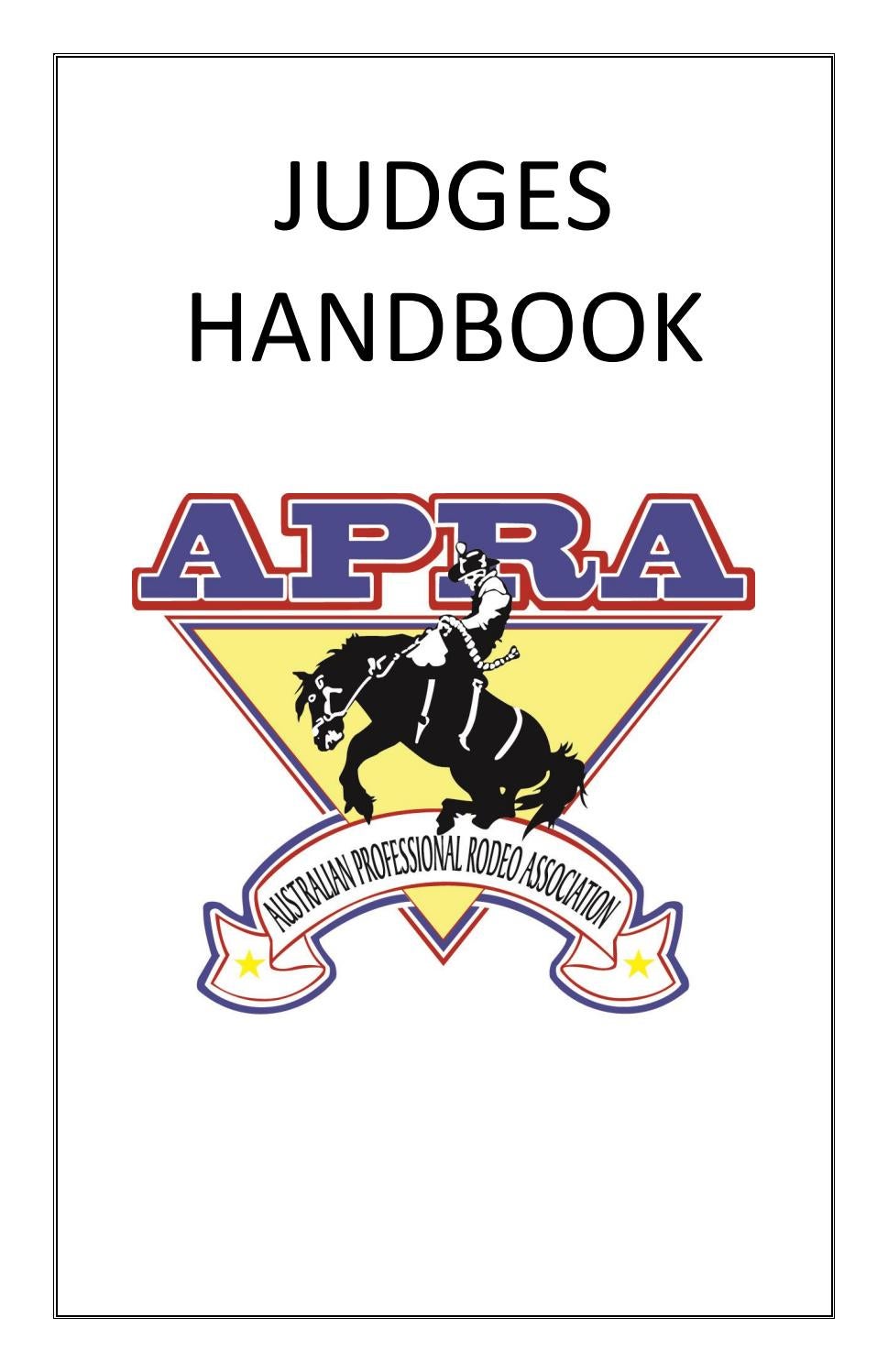 Judges Handbook by Australian Professional Rodeo Association - Issuu
