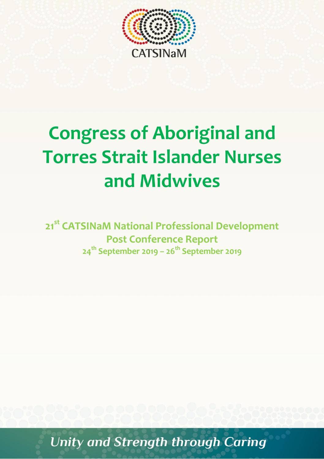 21st CATSINaM National Professional Development Post Conference Report ...