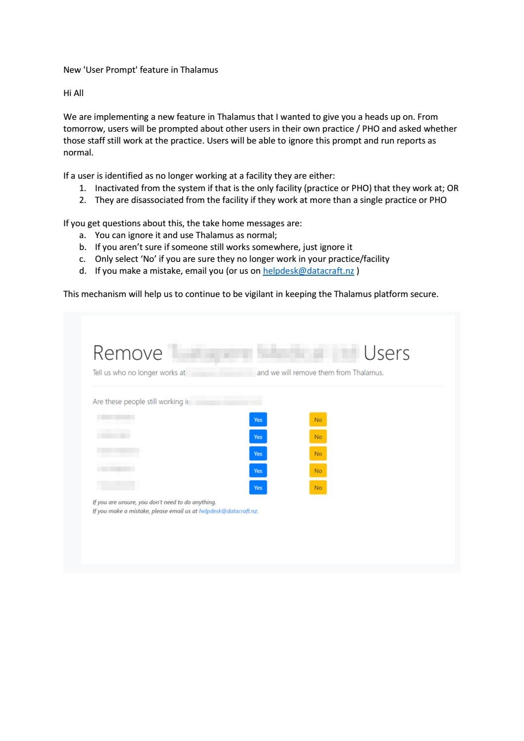 New User prompt feature in Thalamus by WBOP PHO - Issuu