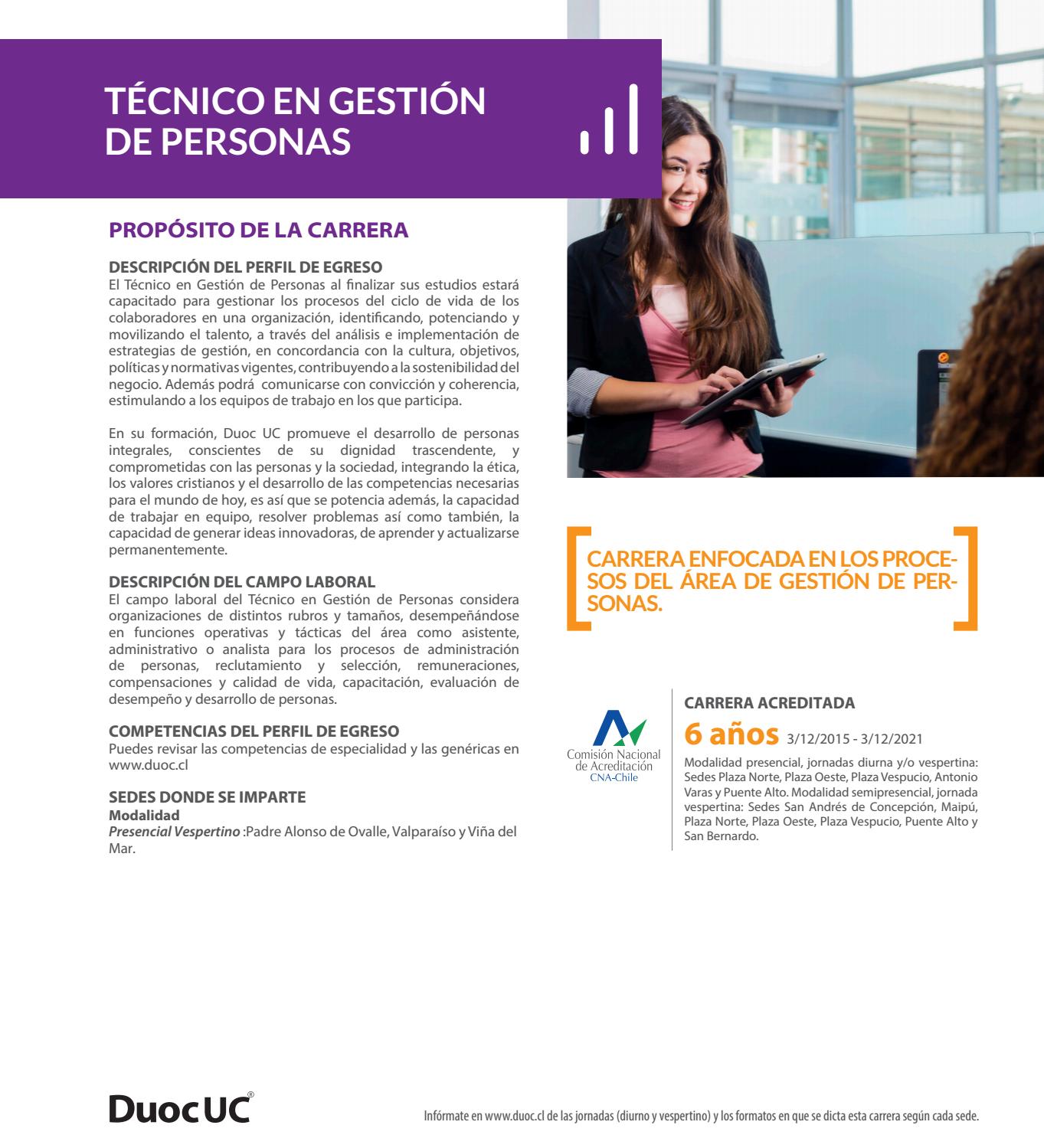 TÉCNICO EN GESTIÓN DE PERSONAS by Duoc UC - Issuu