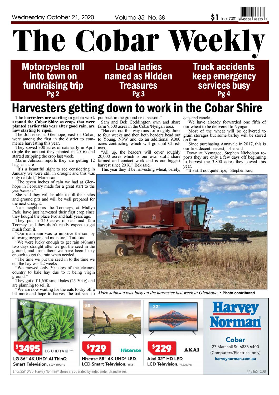The Cobar Weekly 21 October 2020 by The Cobar Weekly - Issuu