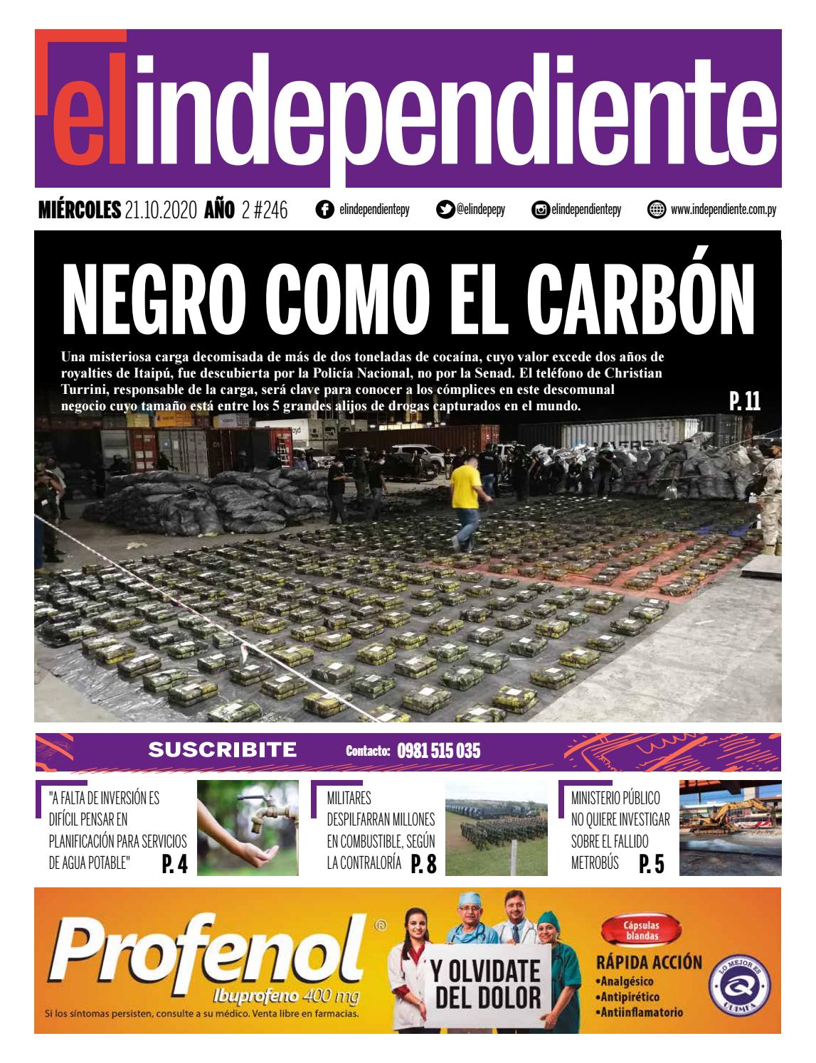 El Independiente Edición 21-10-2020 by Editorial de Negocios S.A. - Issuu