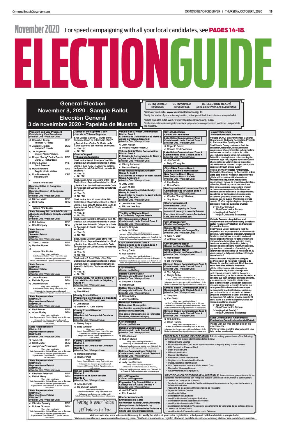 OBO General Election Guide 2020 by palmcoastobserver1 - Issuu