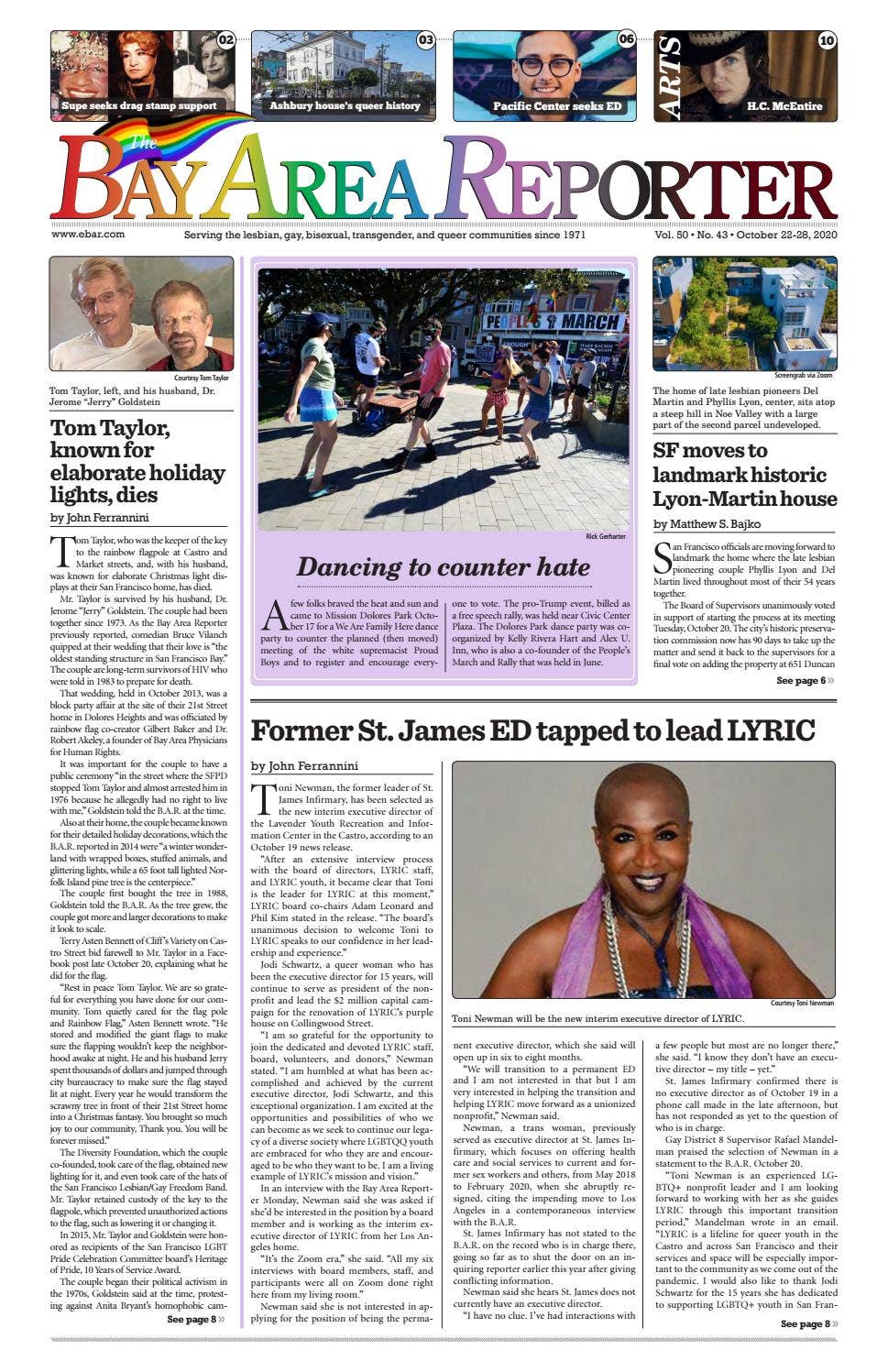 October 22, 2020 Edition of the Bay Area Reporter by Bay Area Reporter ...