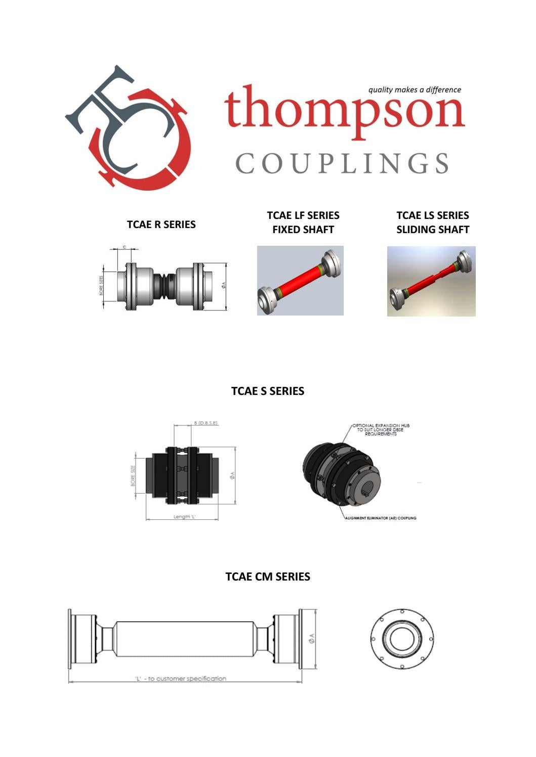 Thompson Couplings Limited TCAE Ranges by Thompson Couplings Ltd - Issuu