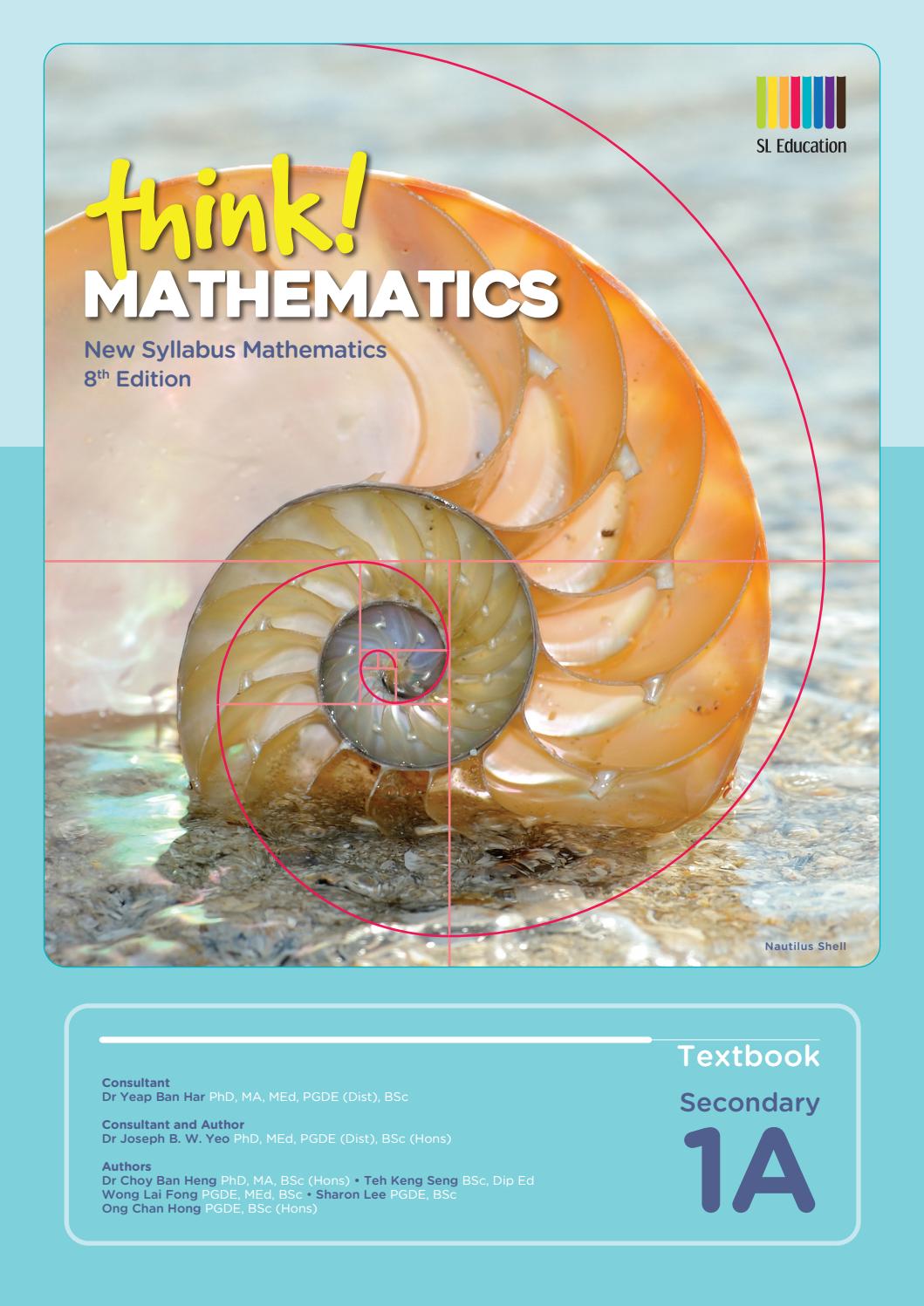Think Mathematics Secondary Textbook 1A 8th Edition Sample By Think Mathematics Secondary Textbook 1A 8th Edition Sample By