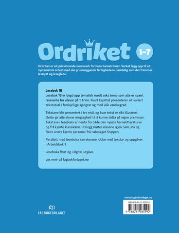 Ordriket 1B Lesebok NYN (9788211035592) by Fagbokforlaget - Issuu