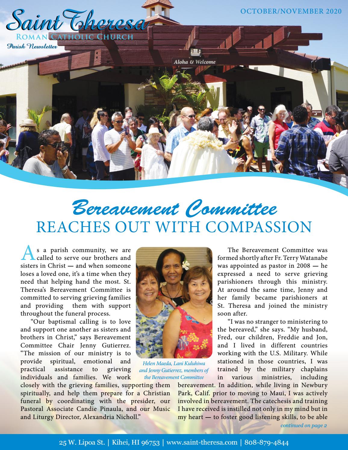 St. Theresa Catholic Church Newsletter — October/November 2020 by ...