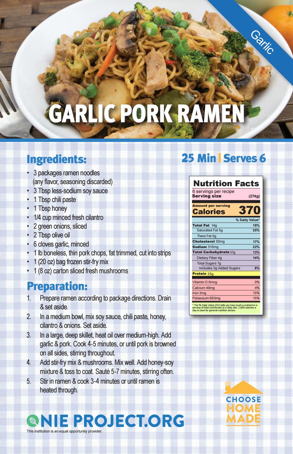 Garlic Recipe Card by The ONIE Project - Issuu