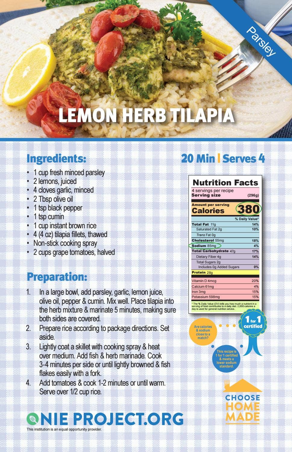 Parsley Recipe Card by The ONIE Project - Issuu