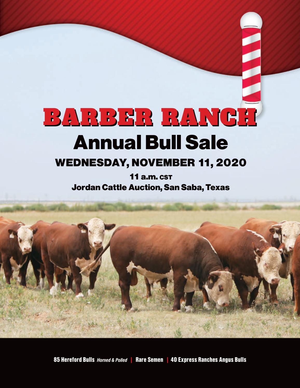 Barber Ranch Annual Bull Sale by American Hereford Association and ...