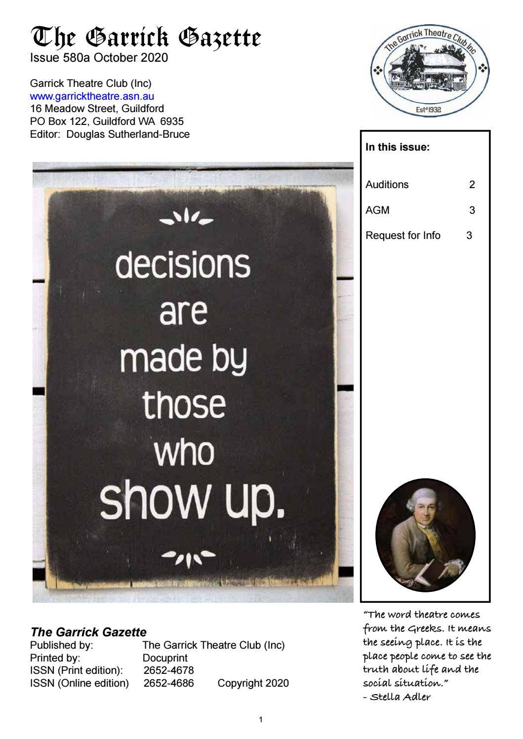 The Garrick Gazette - Election 2020 Special by Douglas Sutherland-Bruce ...