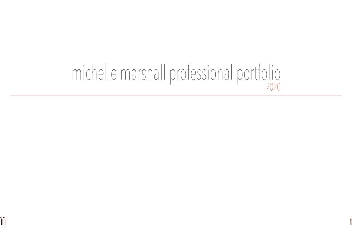 Professional Portfolio by Michelle Marshall - Issuu