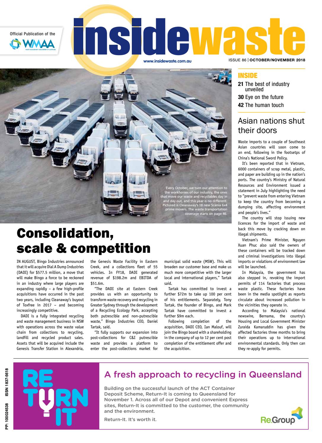 INSIDE WASTE October/November 2018 by Prime Creative Media - Issuu