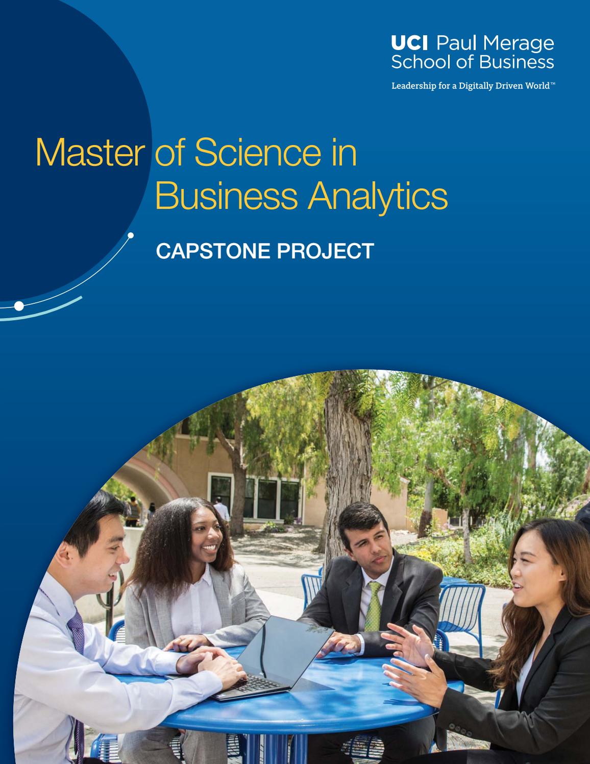 MSBA Capstone Project brochure by UCI Paul Merage School of Business ...