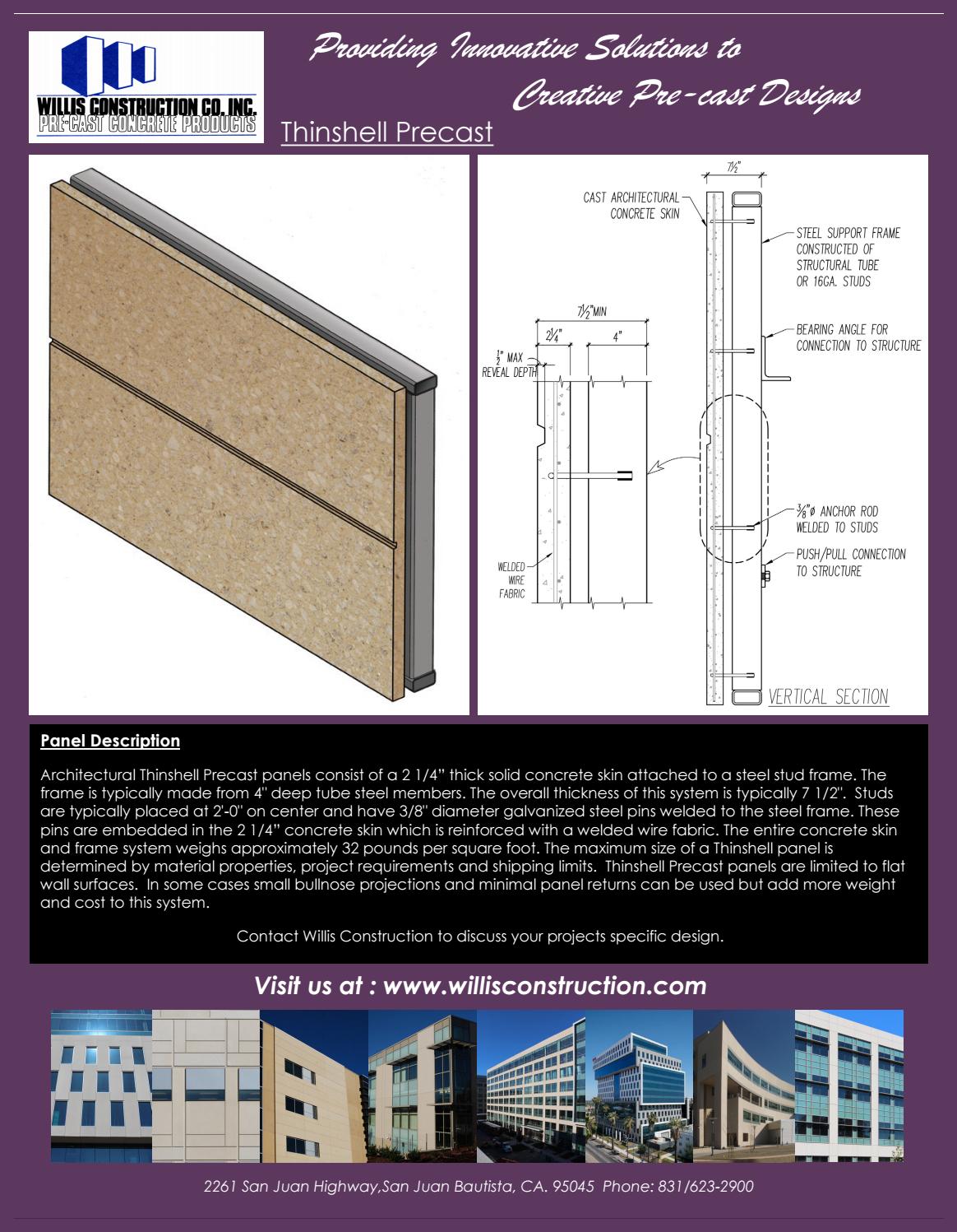 Thinshell Product Data Sheet - Willis Construction by willisconstruction - Issuu
