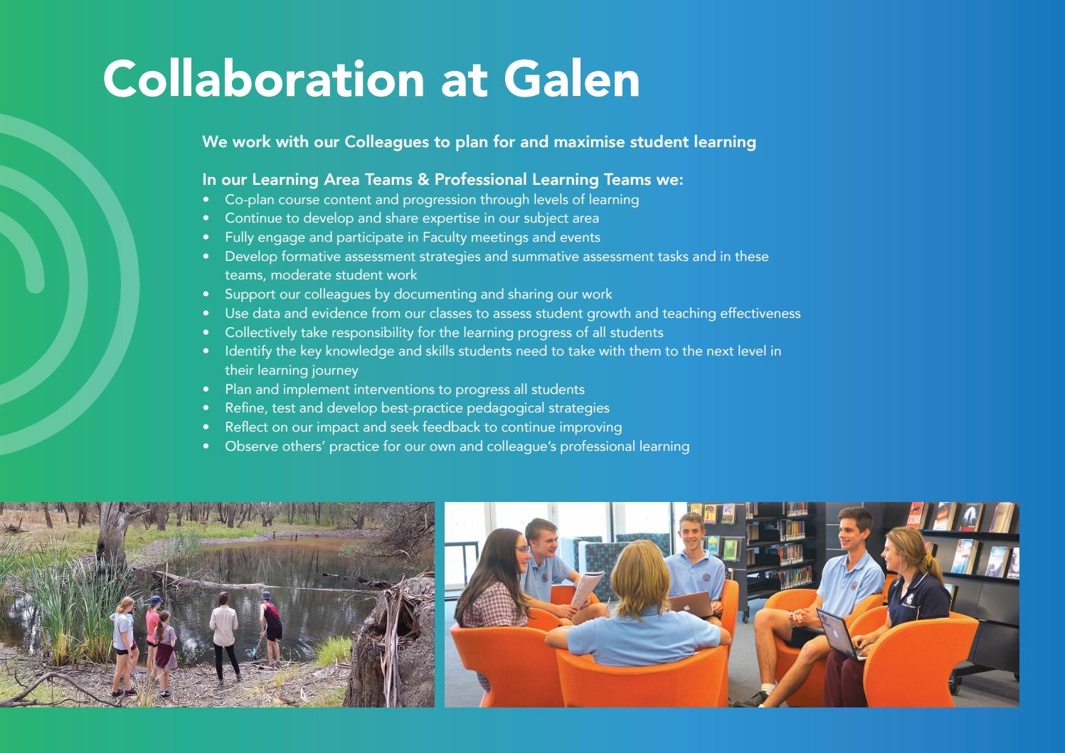 Infinite Possibilities - Learning & Teaching at Galen by Galen Catholic ...