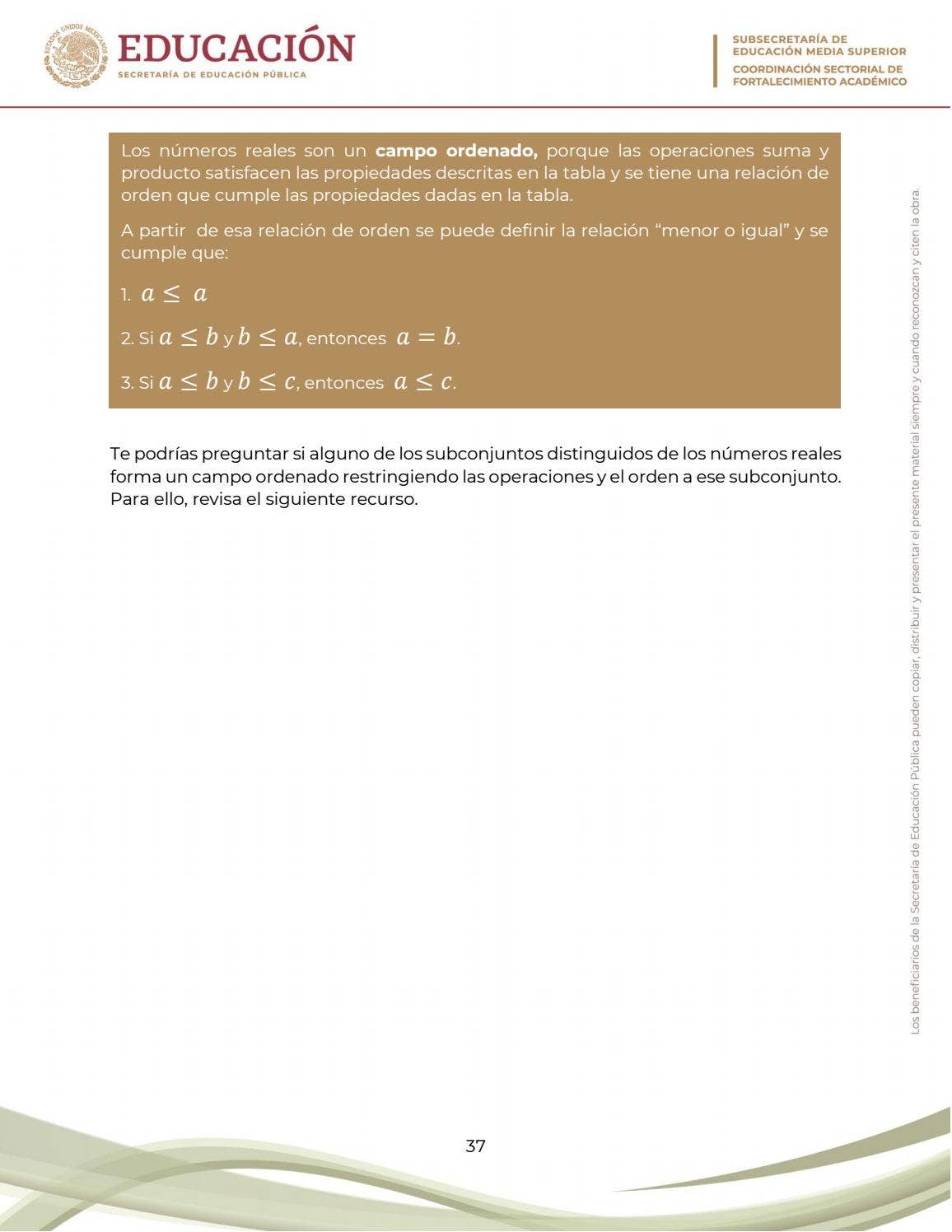 Contenido para el Curso de Aplicación de las Matemáticas del Módulo 1 ...