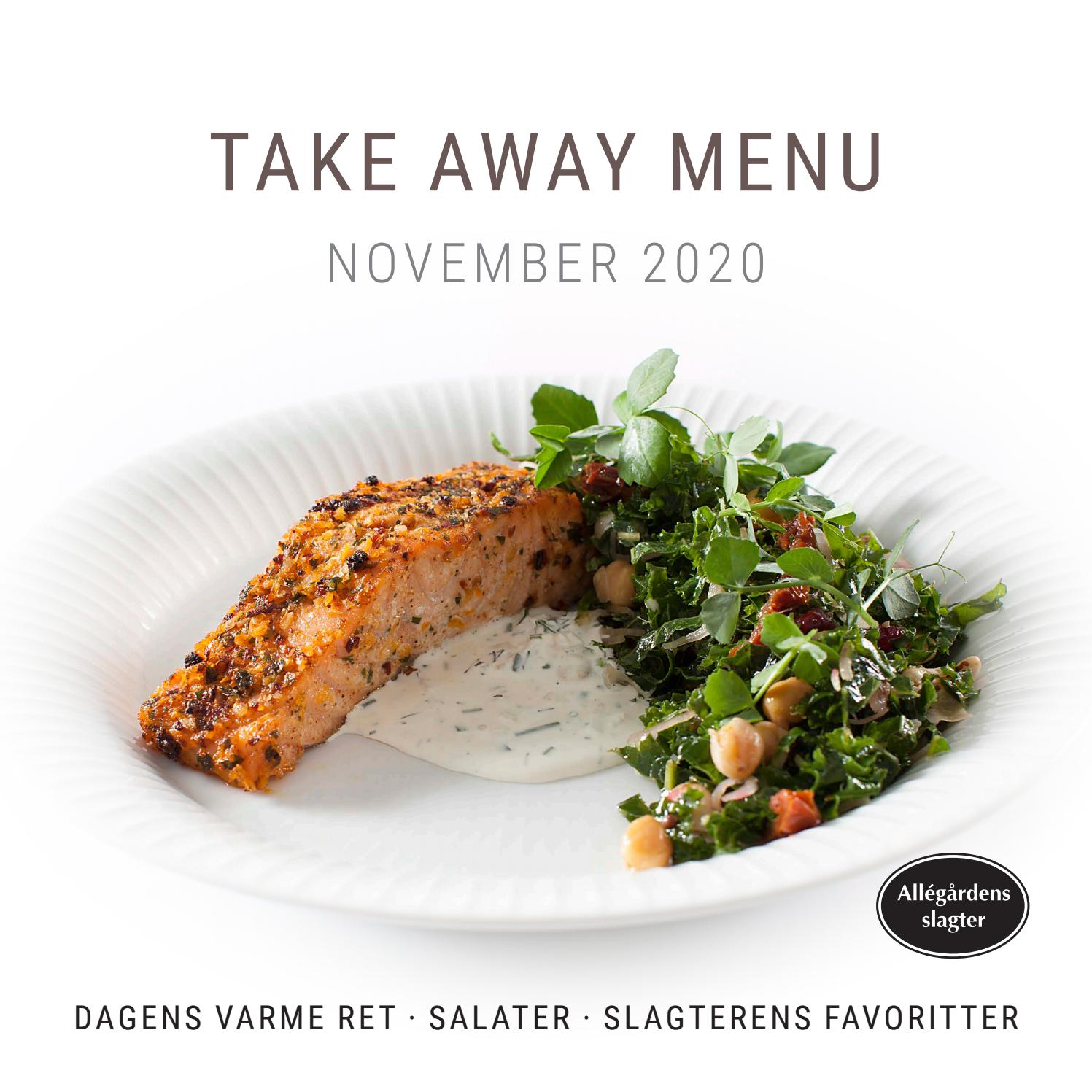 Take away menu – November 2020 – Allegårdens Slagter by Fødevare ...