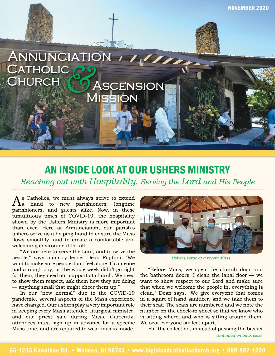 Annunciation Catholic Church and Ascension Mission Newsletter — Nov ...
