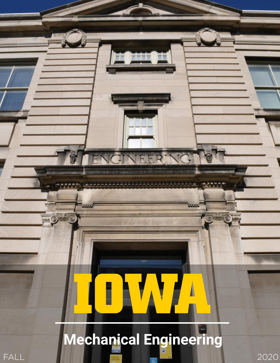 Mechanical Engineering Fall 2020 Newsletter by UIowa Engineering - Issuu