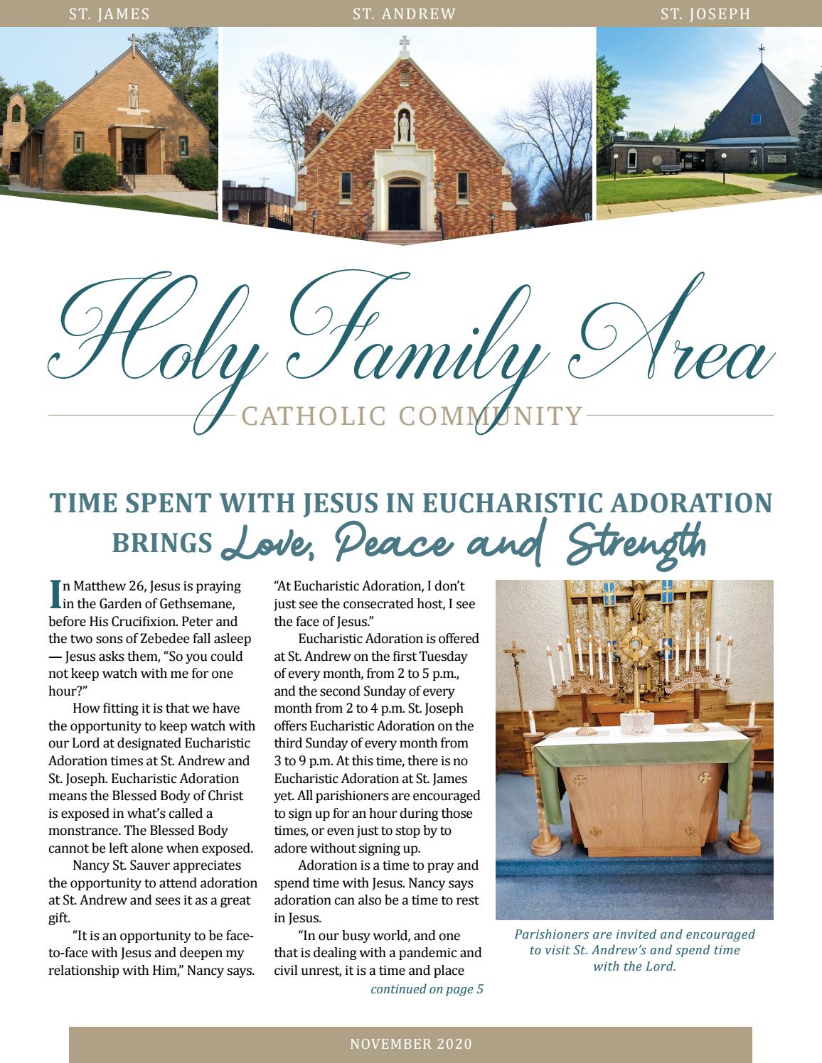 Holy Family Area Catholic Community Newsletter — Nov. 2020 by Catholic ...
