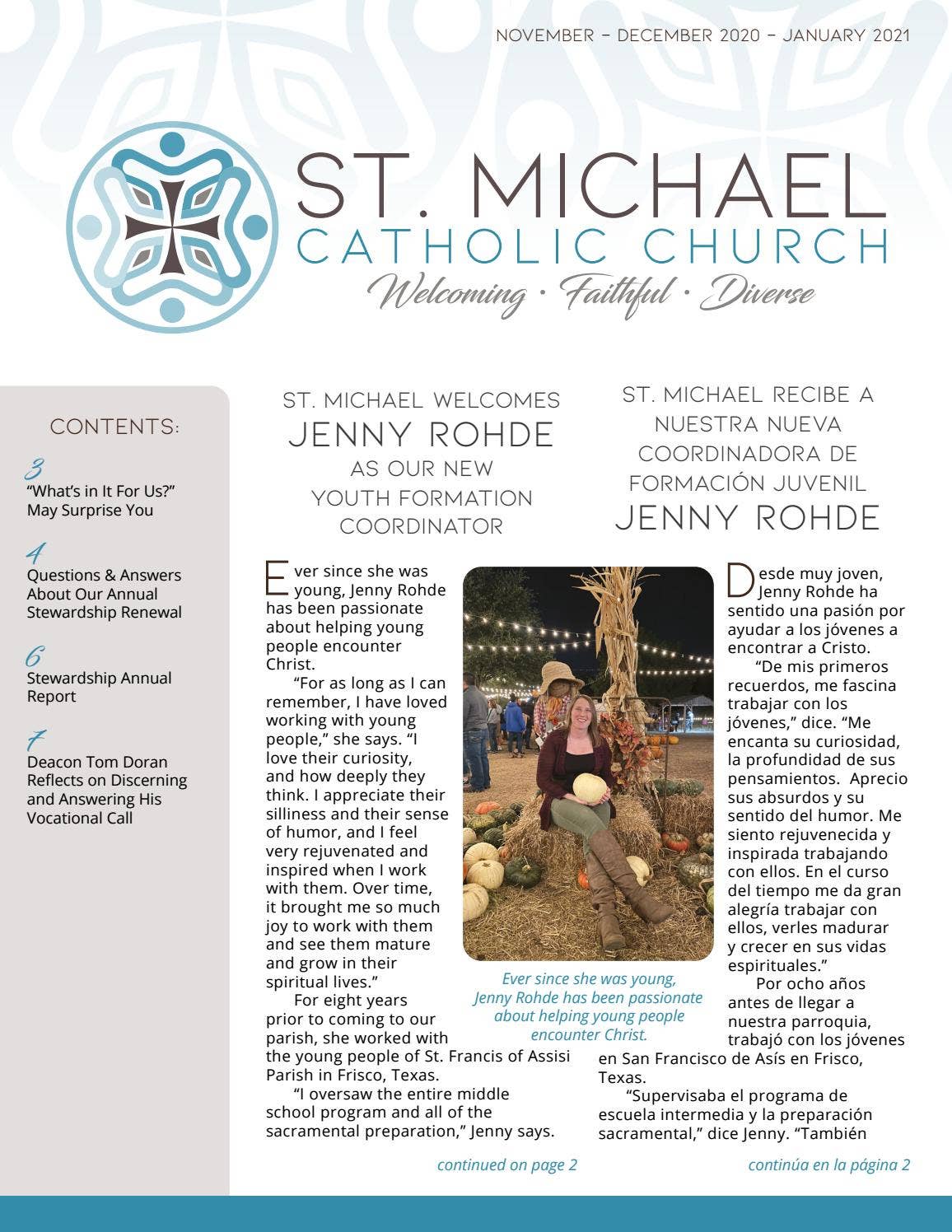 St. Michael Catholic Church Newsletter — Nov-Dec-Jan 2020-21 by ...