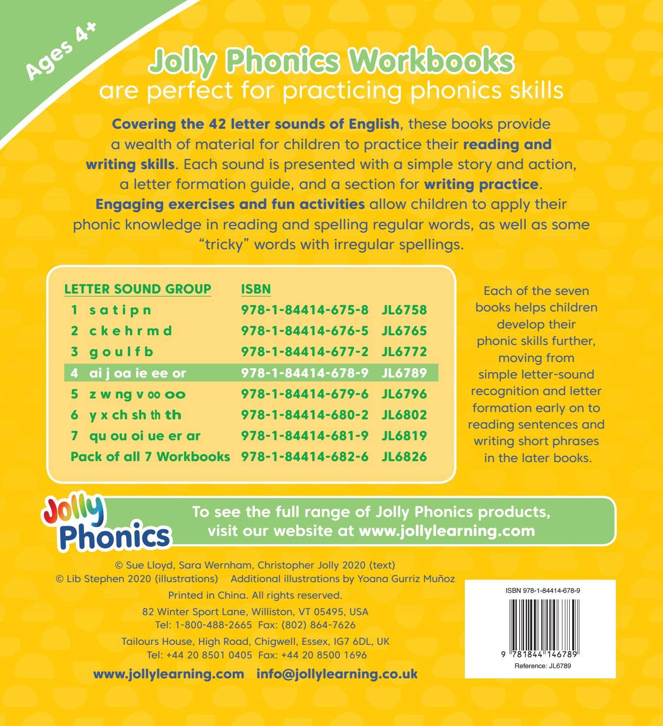Jolly Phonics Workbooks 4 JL6789 - American English Print by Jolly ...