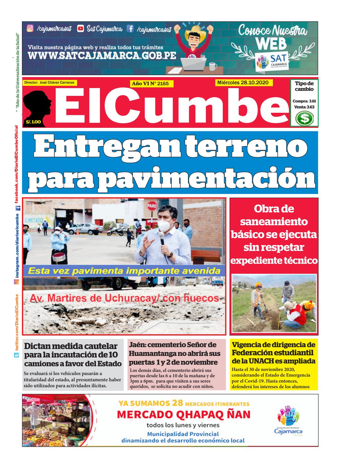 Diario El Cumbe 28 Octubre 2020 by Diario El Cumbe - Issuu