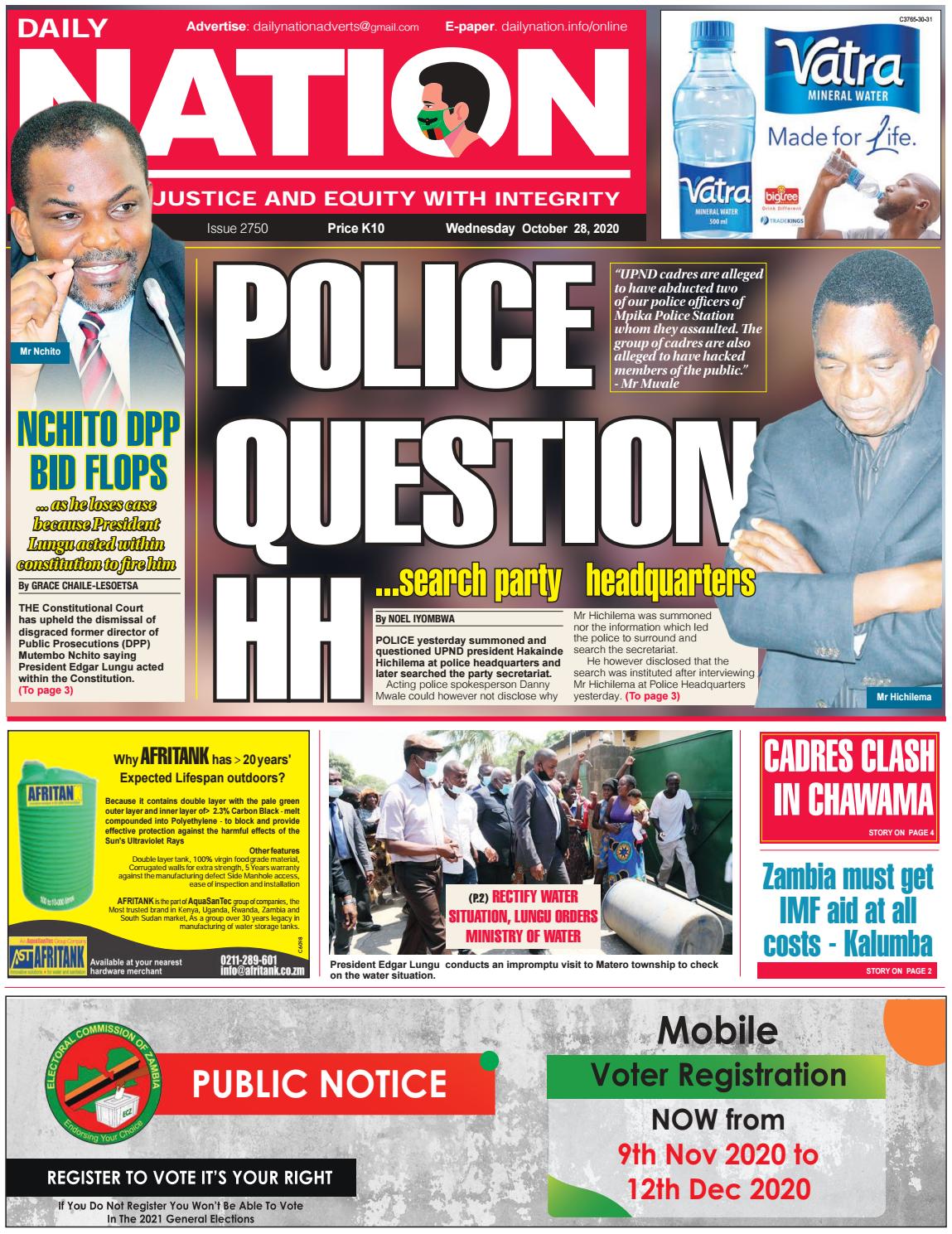 DAILY NATION Wednesday October 28, 2020 by dailynation - Issuu