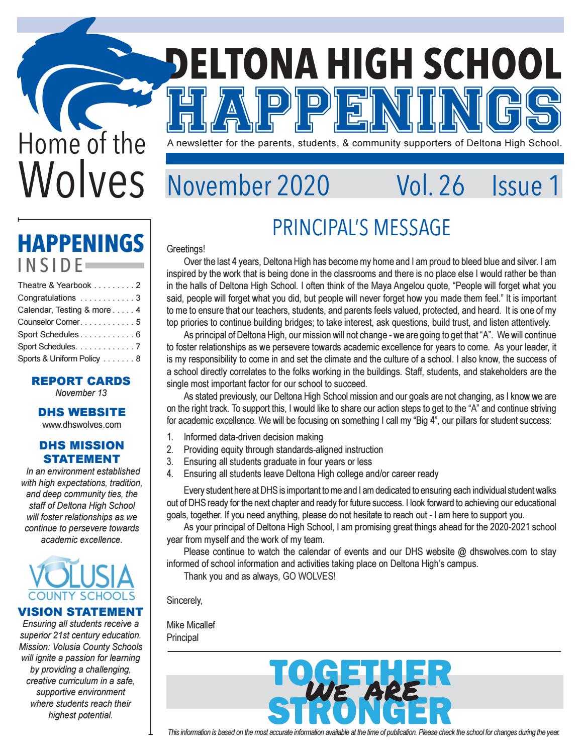 Deltona High School Newsletter by Academy Publishing, Inc. - Issuu