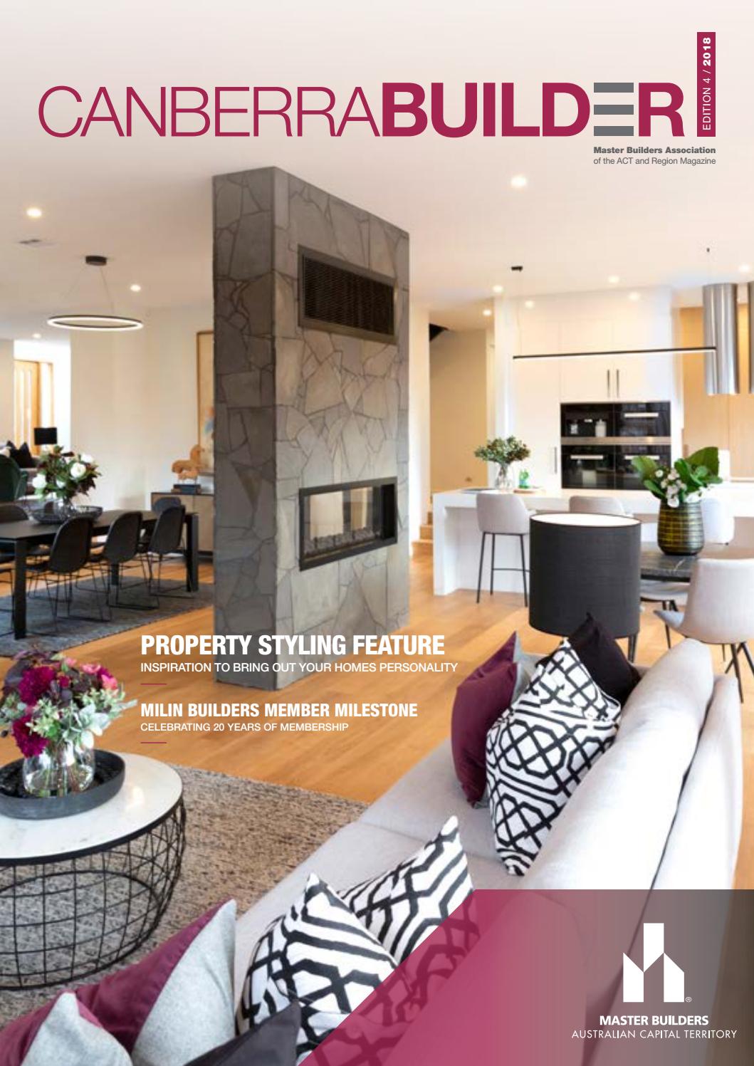 Canberra Builder 4/2018 by Master Builders ACT - Issuu