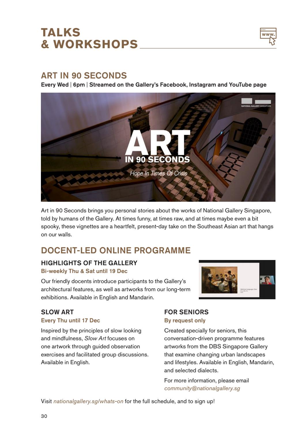 The Gallery Guide Nov–Dec 2020, National Gallery Singapore by National ...